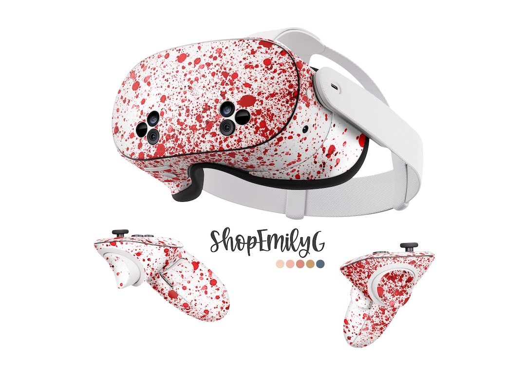 Blood Splatter VR Headset Decal Wrap | Virtual Reality Headset Wrap for ...