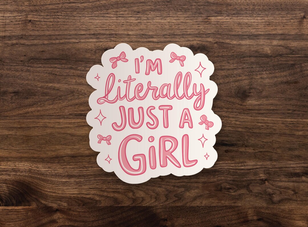 I'm Literally Just a Girl Coquette Waterproof Matte Sticker for Kindle ...