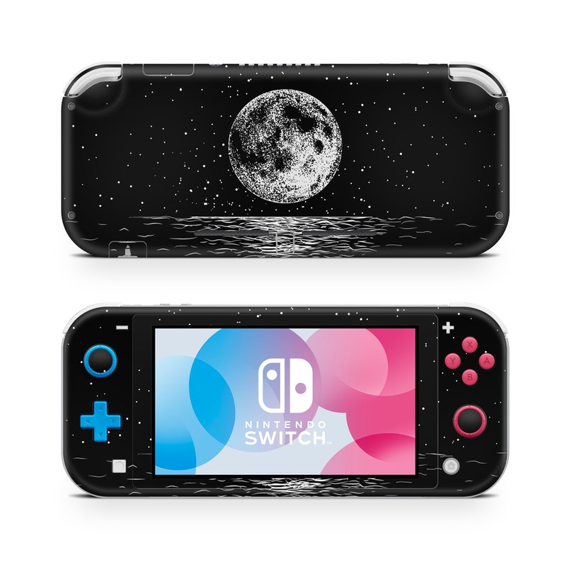 Nintendo Switch Lite Skin Full Moon // Black and White Moon - Etsy