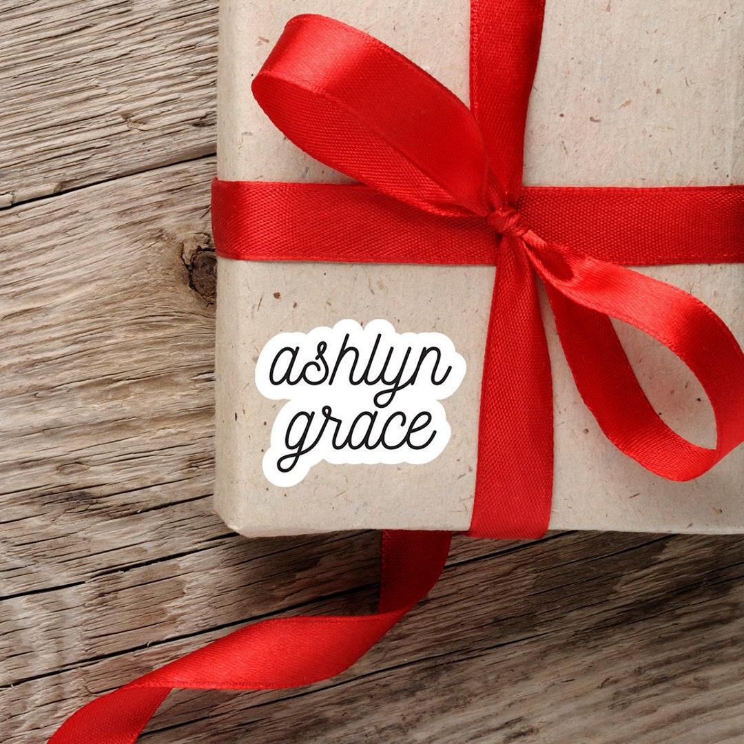 Cursive Name Gift Tags | to From Holiday Labels Stickers | Xmas Present ...