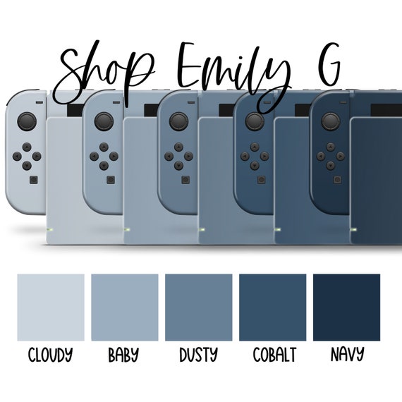 Nintendo Switch Skin Aesthetic Blue Tones Dusty Blue Cloudy - Etsy