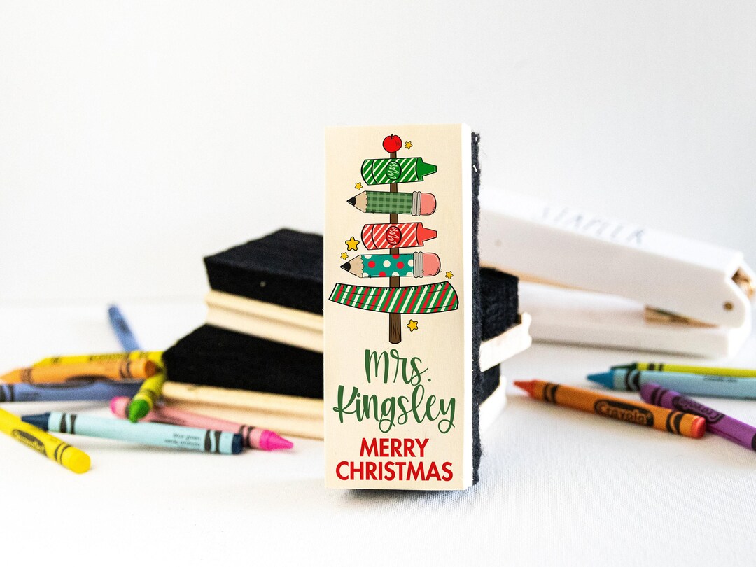Teacher Christmas Tree | Teacher Dry Erase Chalkboard Eraser | Custom ...
