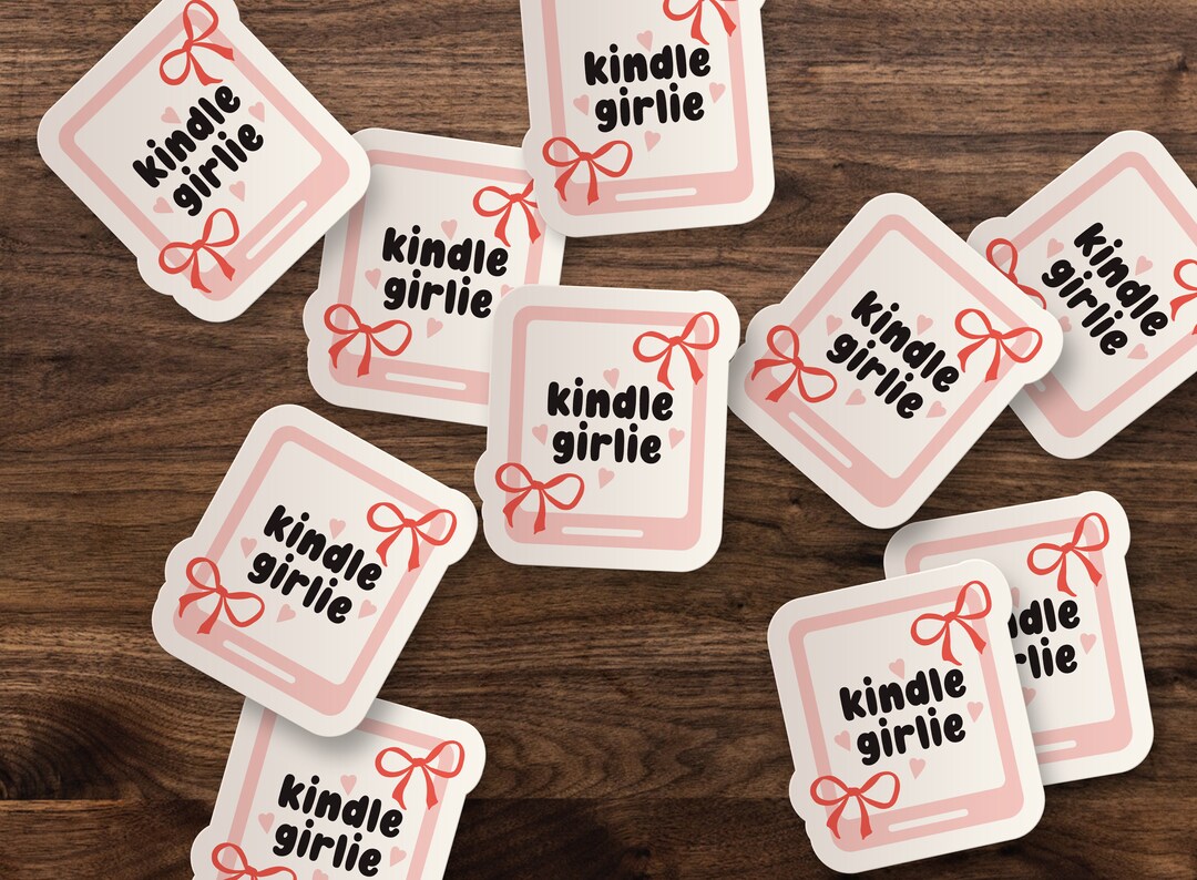 Kindle Girlie Sticker | Kindle Sticker, Book Lover Vinyl, Laptop Decal ...