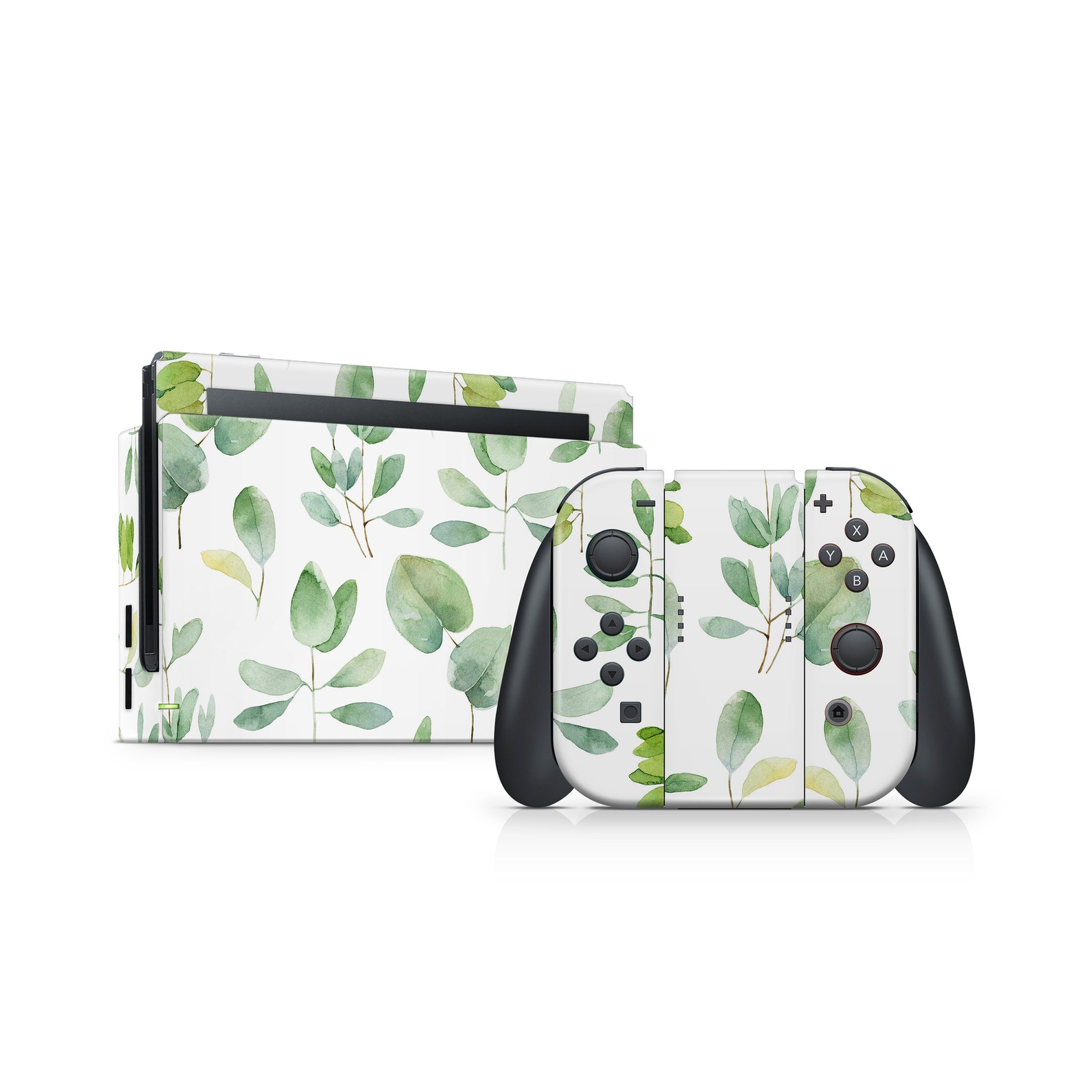 Nintendo Switch Skin // Watercolor Greenery Leaf Decal // Best - Etsy