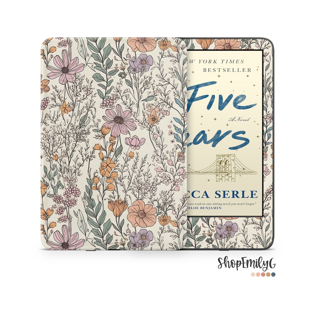 Wildflower Floral Kindle Skin Wrap for Amazon Fire, Paperwhite, Oasis ...