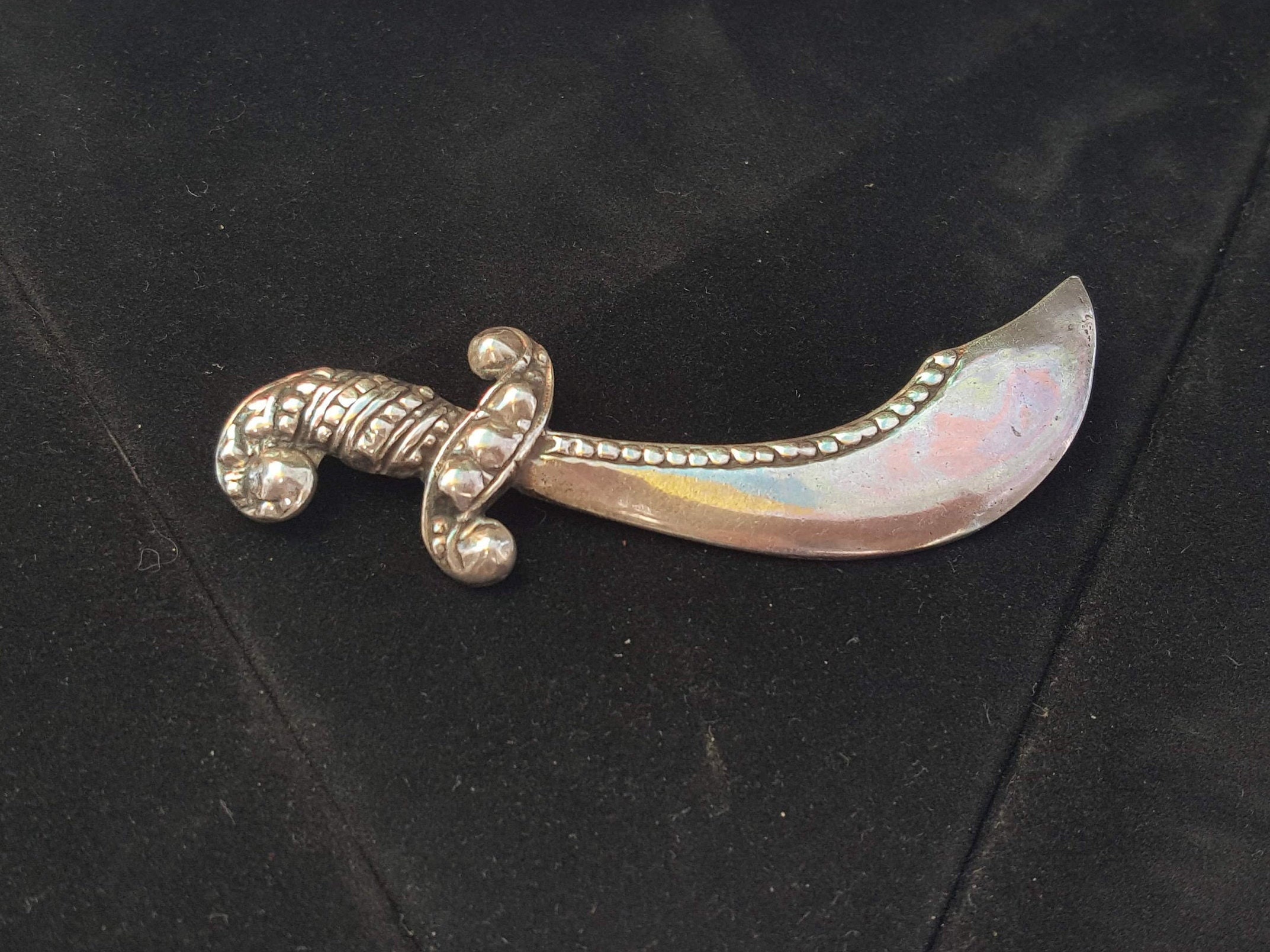 Sterling Silver Sword Pin Brooch Large Arabic Sword Swami - Etsy UK