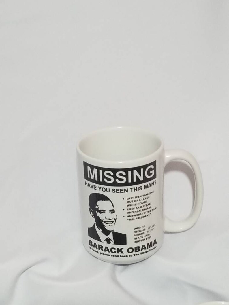 Missing Obama Coffee Mug, Missing President Ceramic Mug, Black History ...