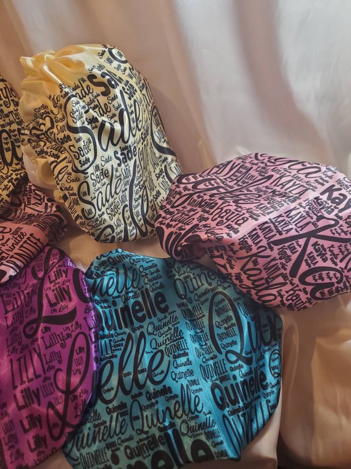 Name Bonnets, Bonnets, Custom Made Name Bonnets, Custom Made Fabric - Etsy