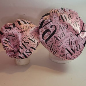 Name Bonnets, Bonnets, Custom Made Name Bonnets, Custom Made Fabric - Etsy
