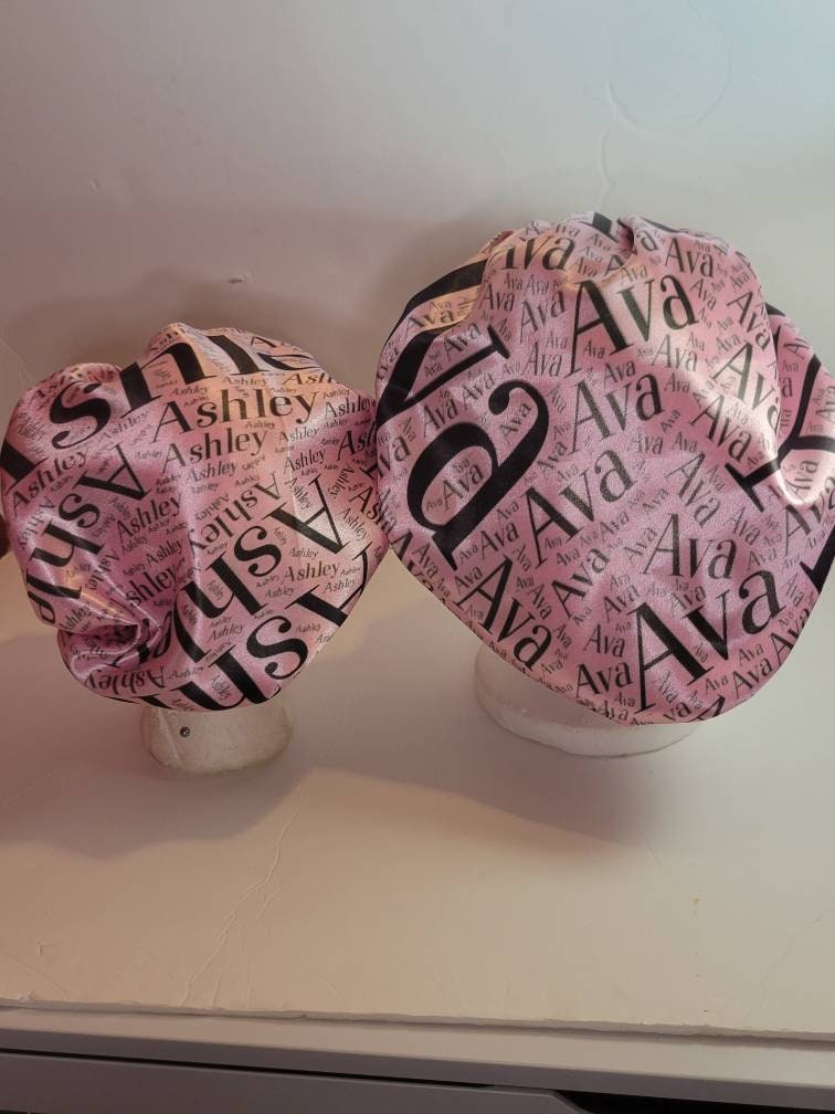 Name Bonnets, Bonnets, Custom Made Name Bonnets, Custom Made Fabric - Etsy