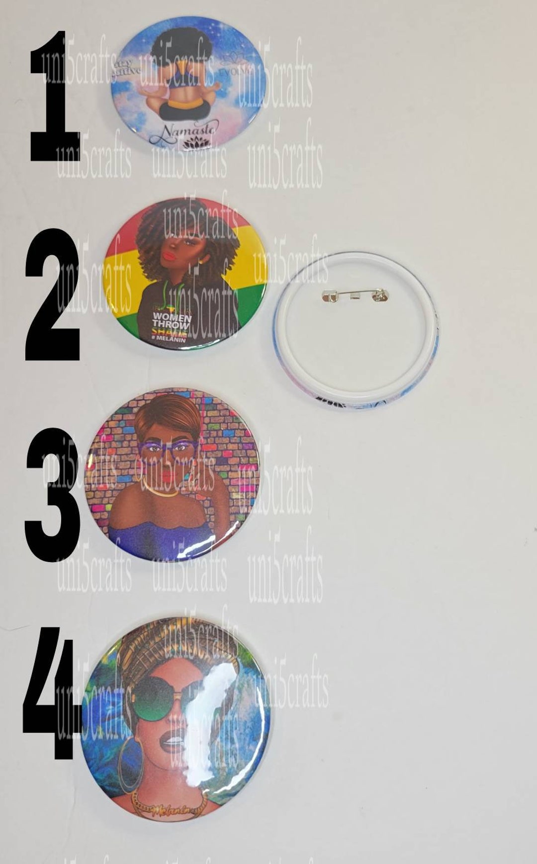 Afrocentric Queen Pin 3in Custom Pins, Black Girl Magic Pins, Melanin ...