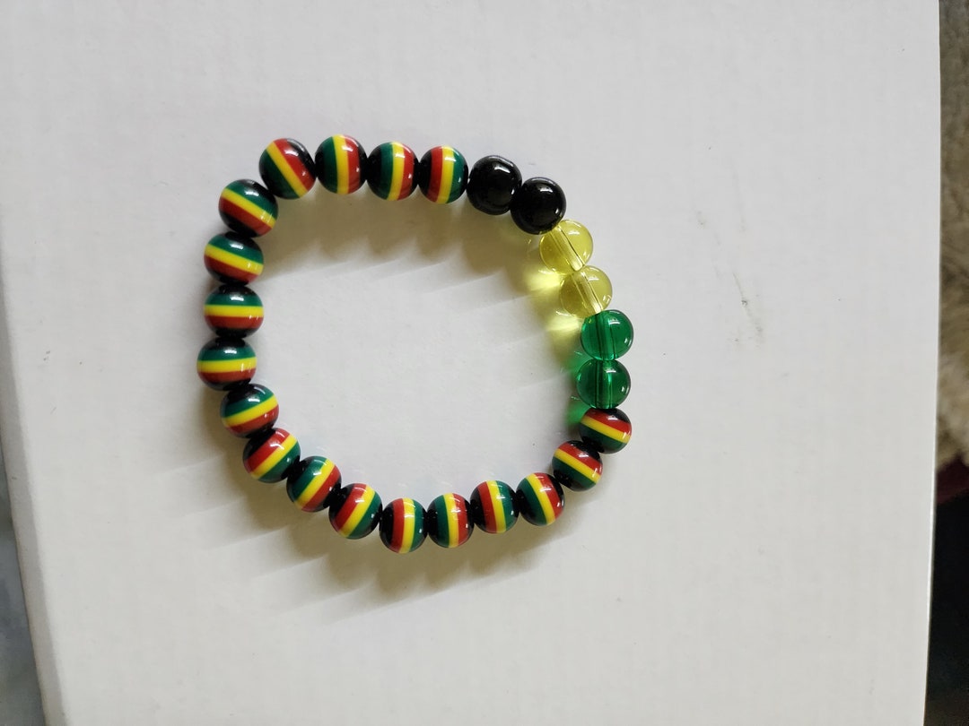 Jamaica Rasta Bead Bracelet, for Men, Women, and Teens - Etsy