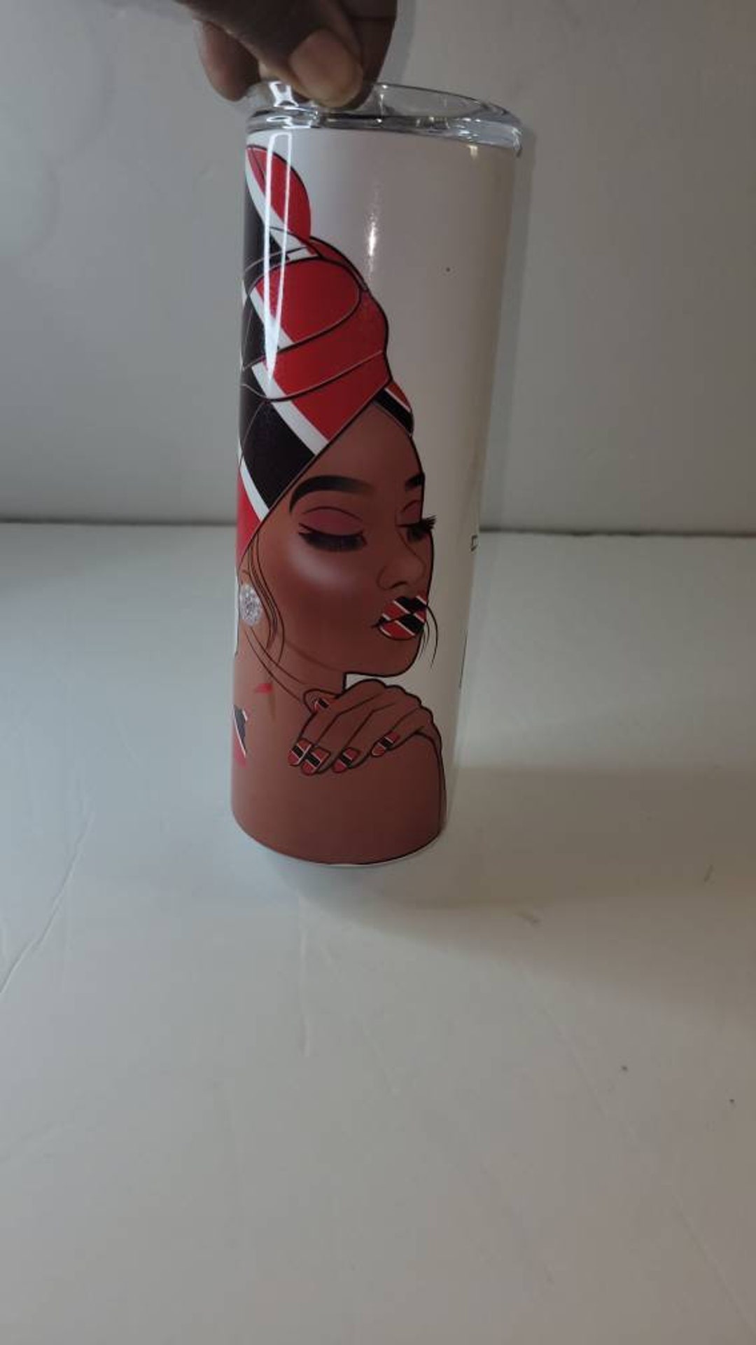 Trini Diva Drinks Tumbler, Headwrap Bottles Tumbler , Trinidad 20oz ...