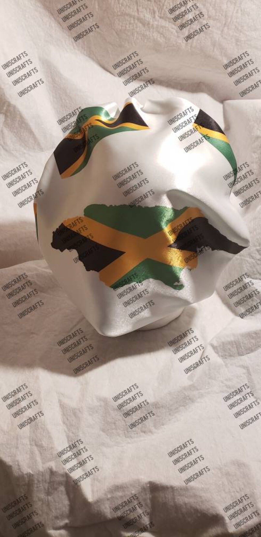 Jamaican Afro Chic Bonnet, Jamaican Satin Bonnet, Flag Reversible ...