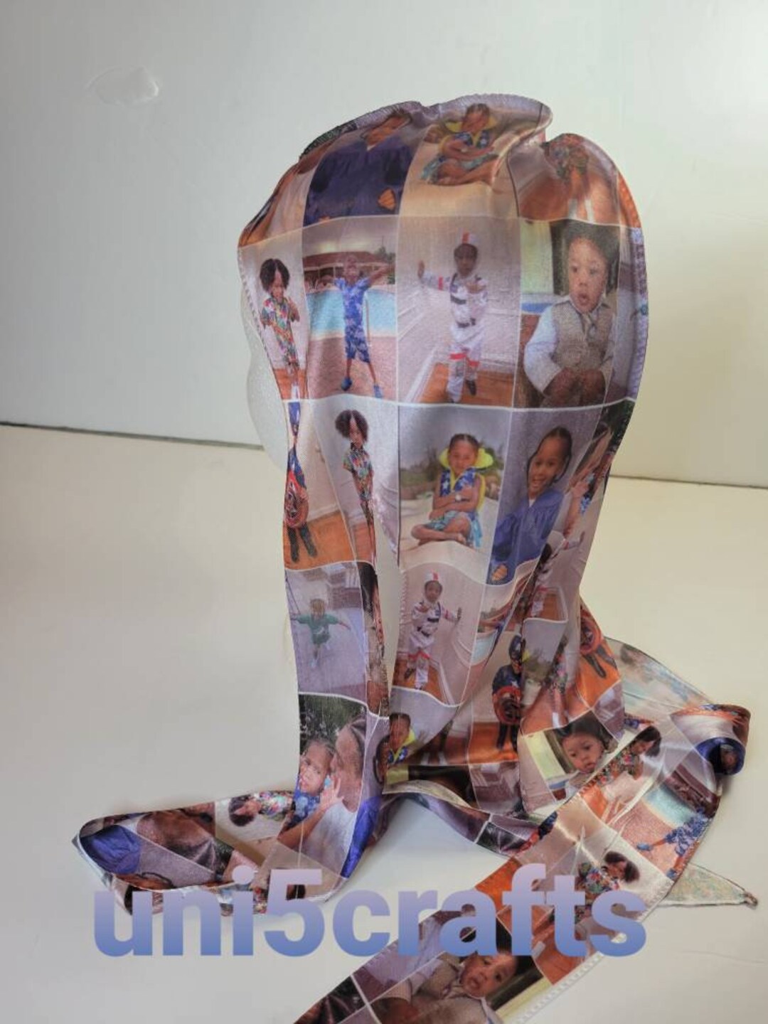 Custom Photo Kids Durag, Photo Durag, Photo Child Size Silky Durag - Etsy