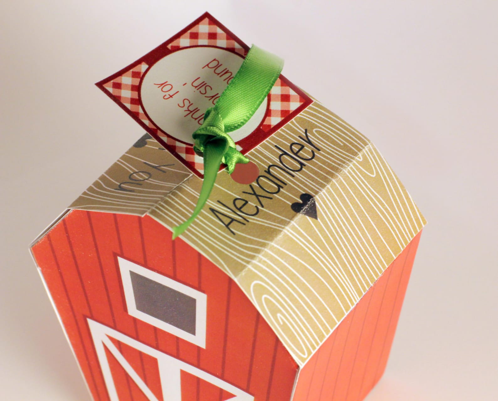 Instant Download Barn Favor Box, Farm Party Decoration, Gift Box ...