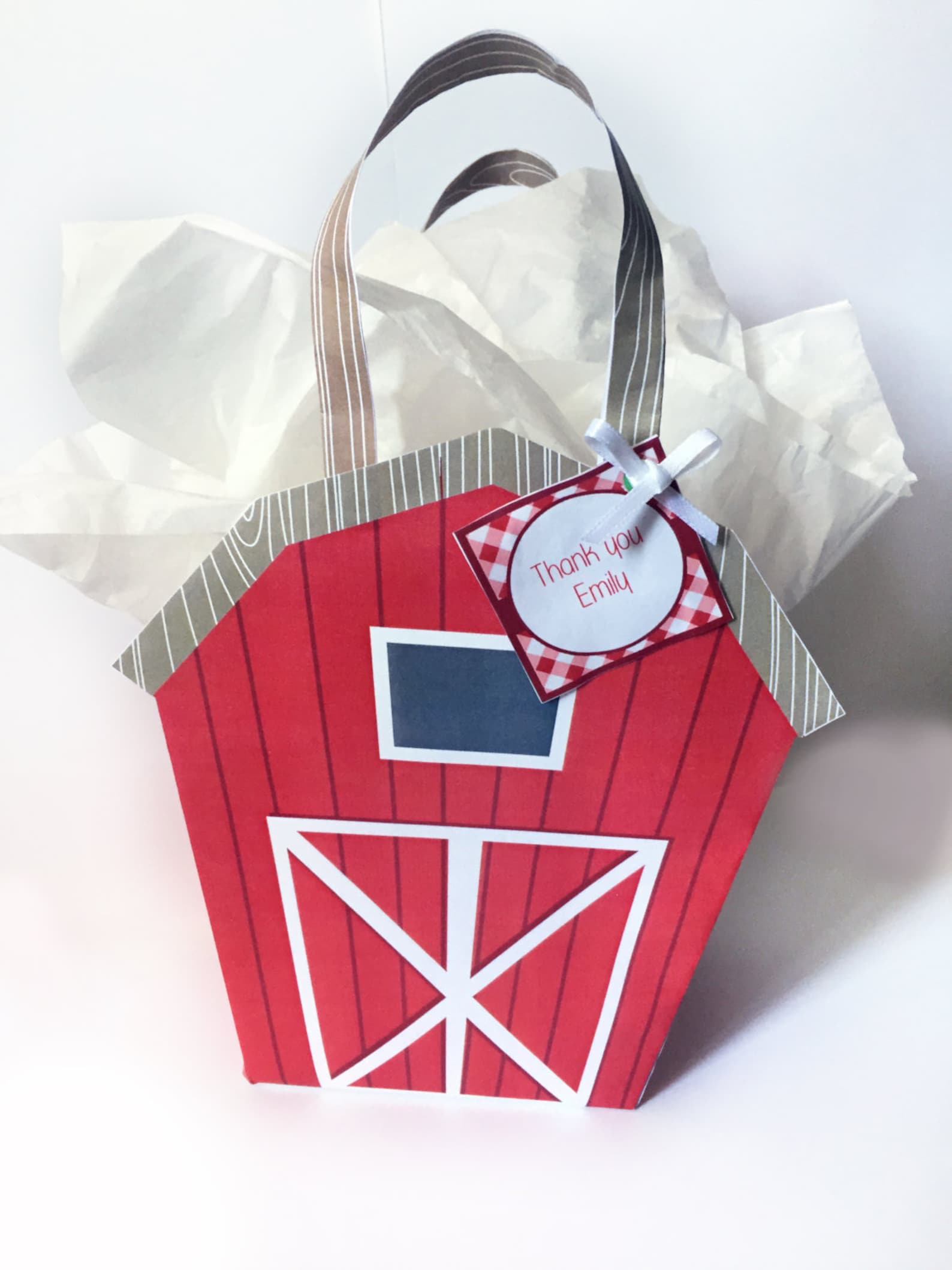 Instant Download Barn Favor Bag, Farm Party, Goodie Bag, Sack, Gift Bag ...