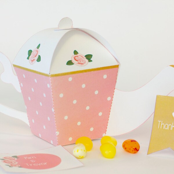 Tea Pot Favor Box - Etsy