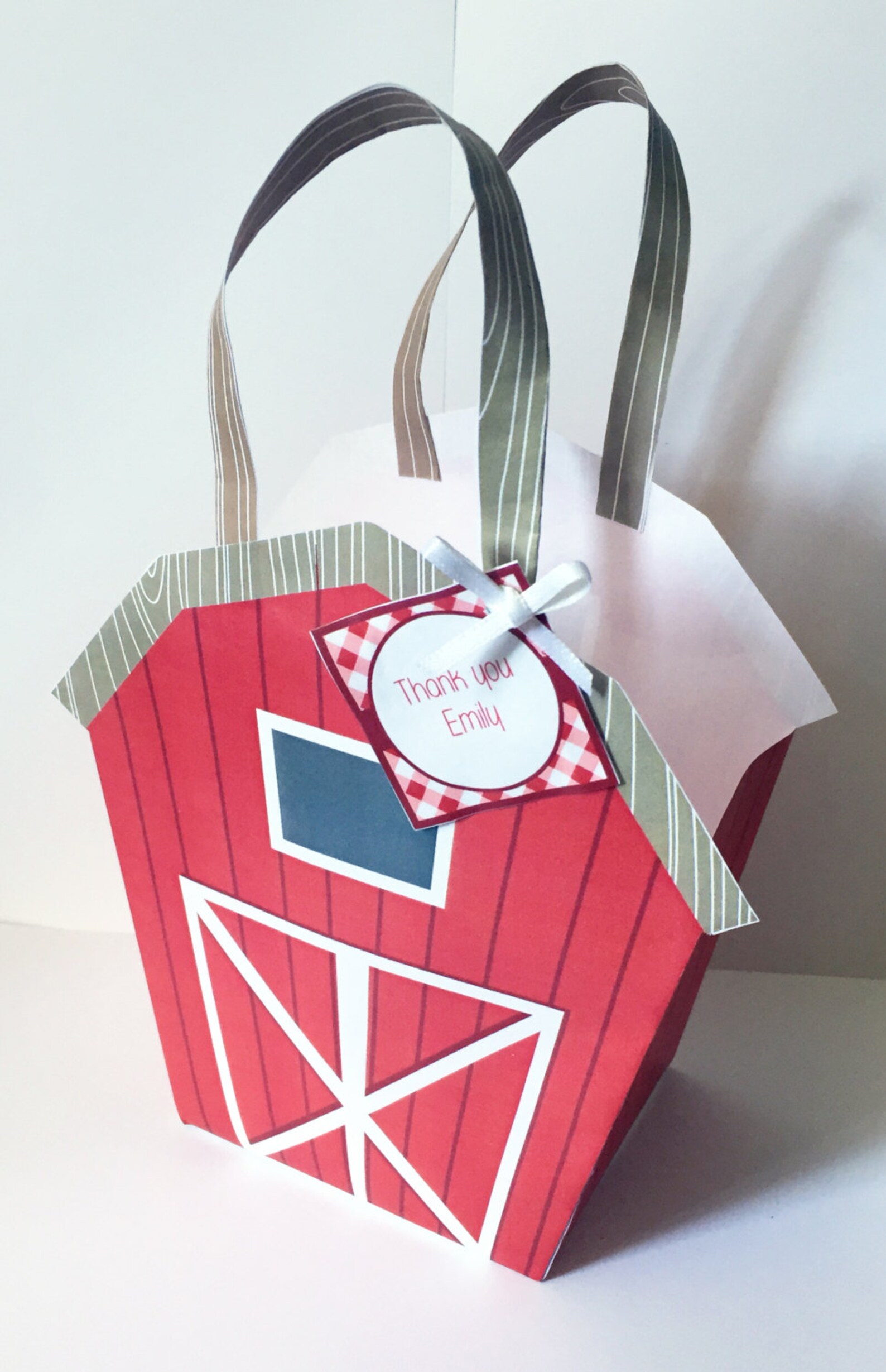 Instant Download Barn Favor Bag, Farm Party, Goodie Bag, Sack, Gift Bag ...