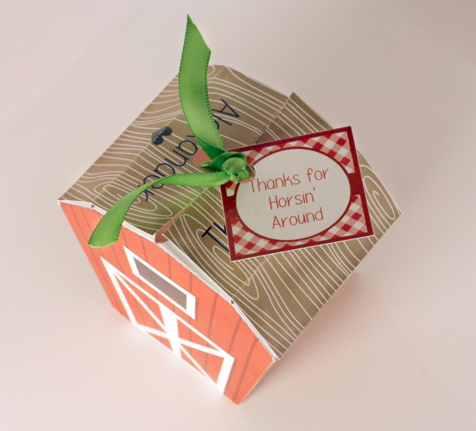 Instant Download Barn Favor Box, Farm Party Decoration, Gift Box ...