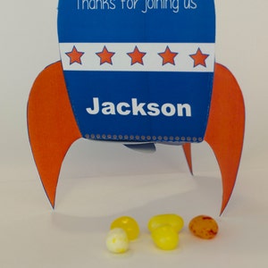Instant Download Rocket Favor Box, Space Party Decoration, Gift Box ...
