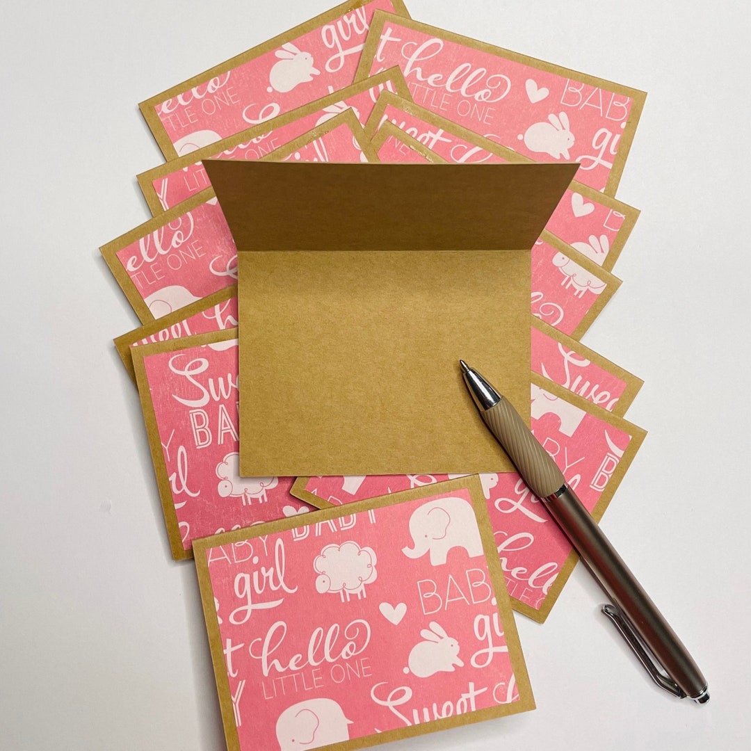 Pink Girl Baby Shower Cards - Handmade Cards - Perfect for Why Your ...