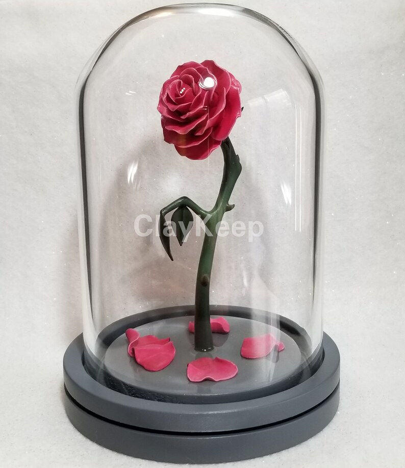 Disney Inspired Beauty and the Beast Enchanted Rose in a - Etsy