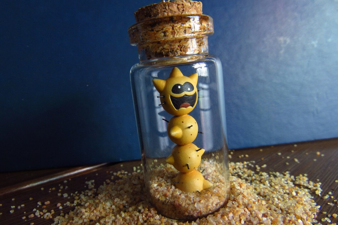 Paper Mario 64 Pokey in a Bottle, Miniature Polymer Clay Super Mario ...