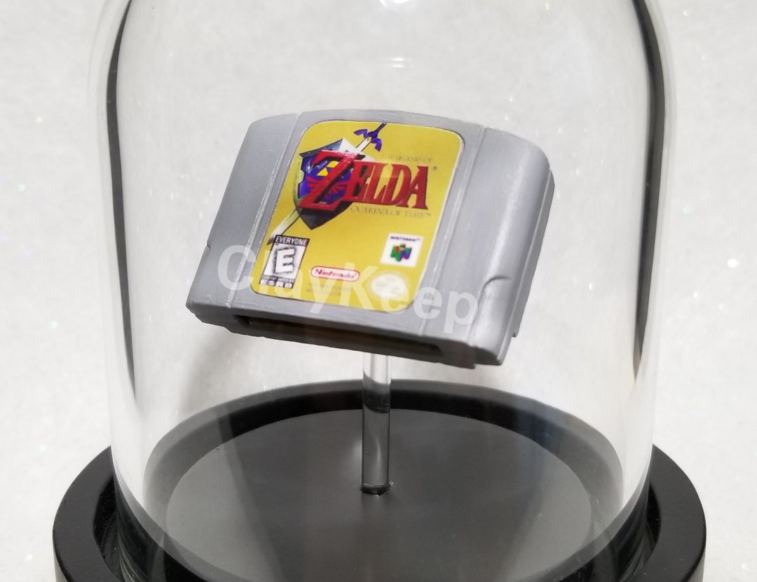 The Legend of Zelda Miniature N64 Cartridge in a Glass Dome, Video Game ...