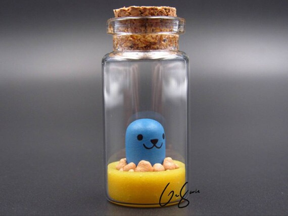 Paper Mario Miniature Whacka in a Glass Bottle Polymer Clay - Etsy