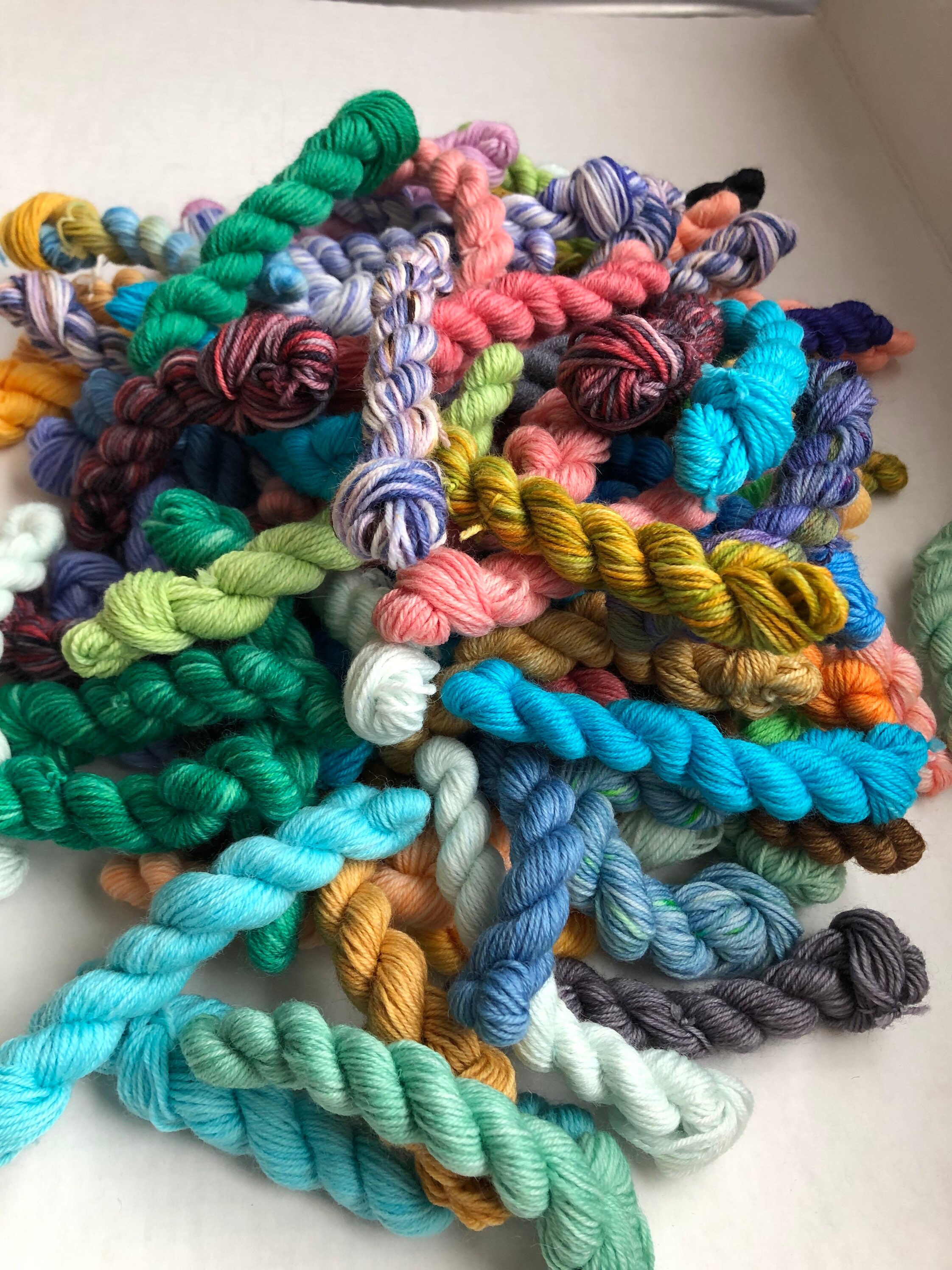 Mini Skeins Wool Yarn Wool Nylon Yarn Fingering Tartan | Etsy