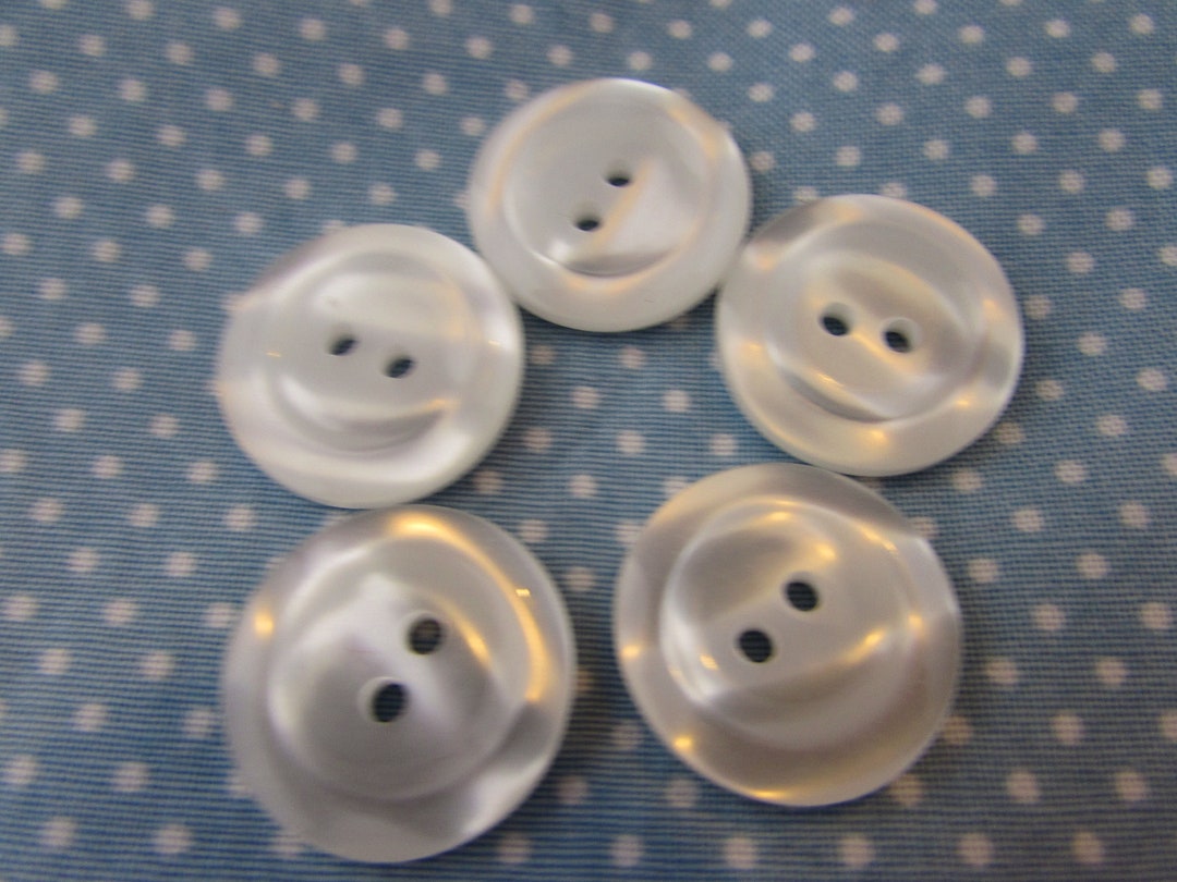 20mm Coat Buttons Round White Buttons High Gloss Buttons - Etsy