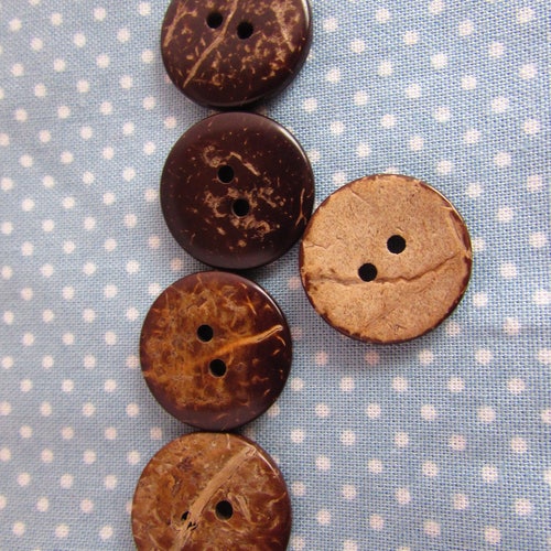Natural Sewing Craft Coconut Shell Buttons 11.5mm 15mm - Etsy UK