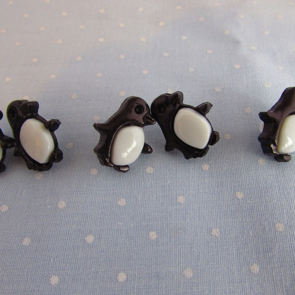 Penguin Buttons - Etsy