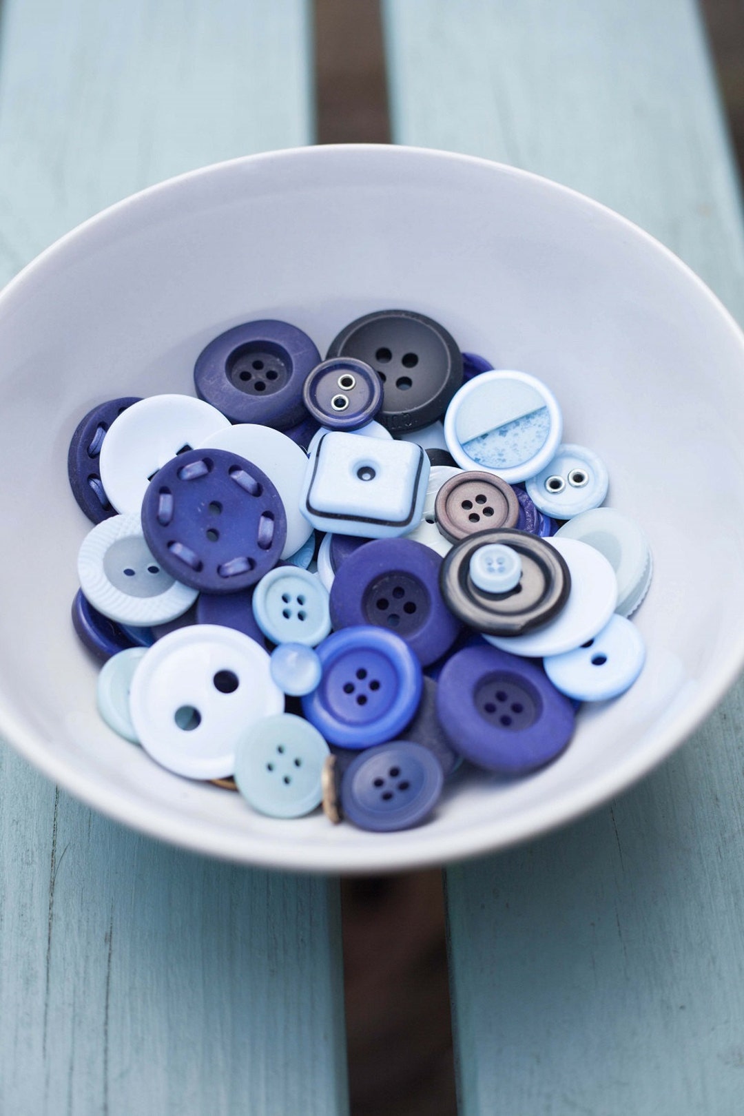 Mixed Button Assortment in Blue and Navy Colours Buttons in Assorted ...