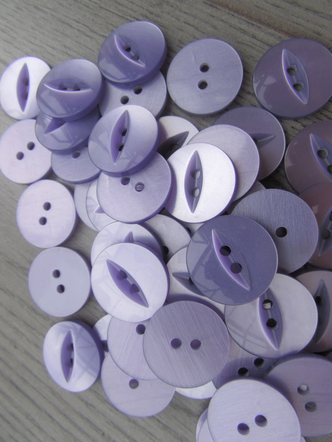 11mm & 19mm Buttons Lilac Fisheye Buttons 2 Hole Pks 10, 20, 50, 100 - Etsy
