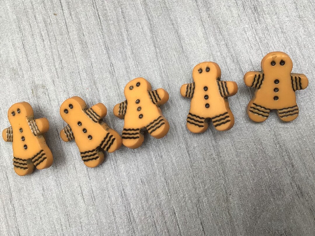 18mm Gingerbread Man Baby Buttons Childrens Buttons on a Shank Various ...