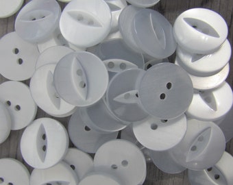 White Buttons | Etsy