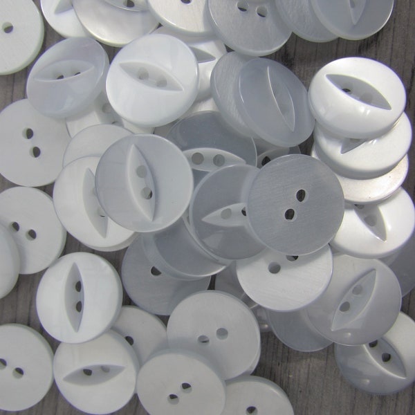 White Buttons - Etsy