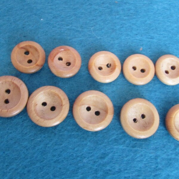 Round Wooden Buttons - Etsy