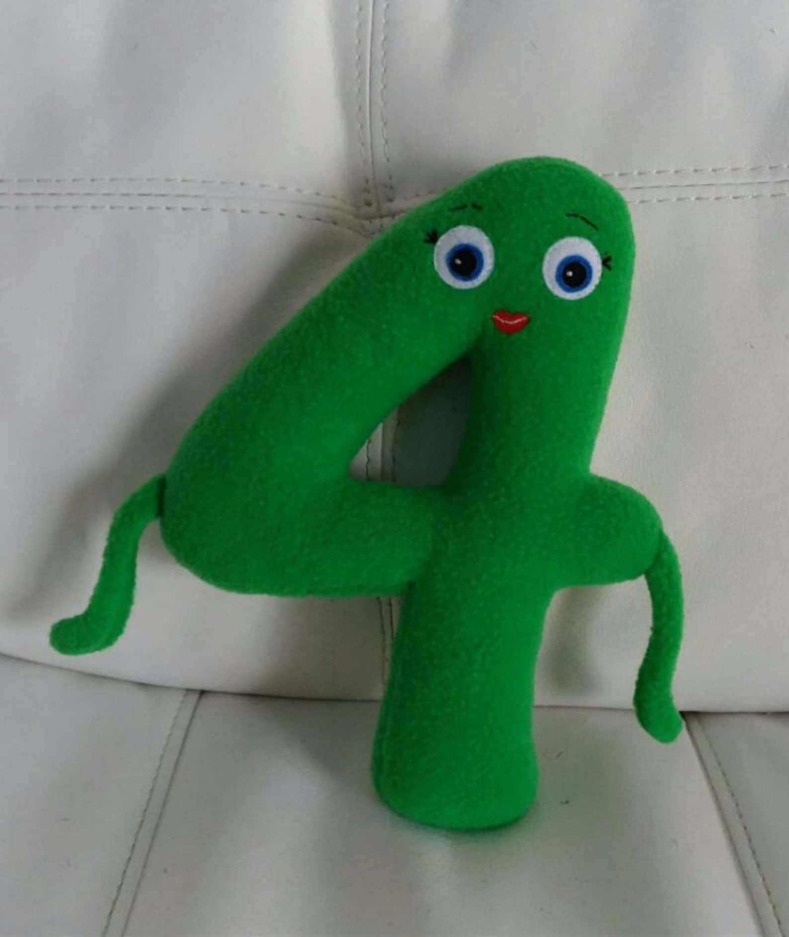 Plush Toy Just Like Charlie and the Numbers Number 4 - Etsy UK