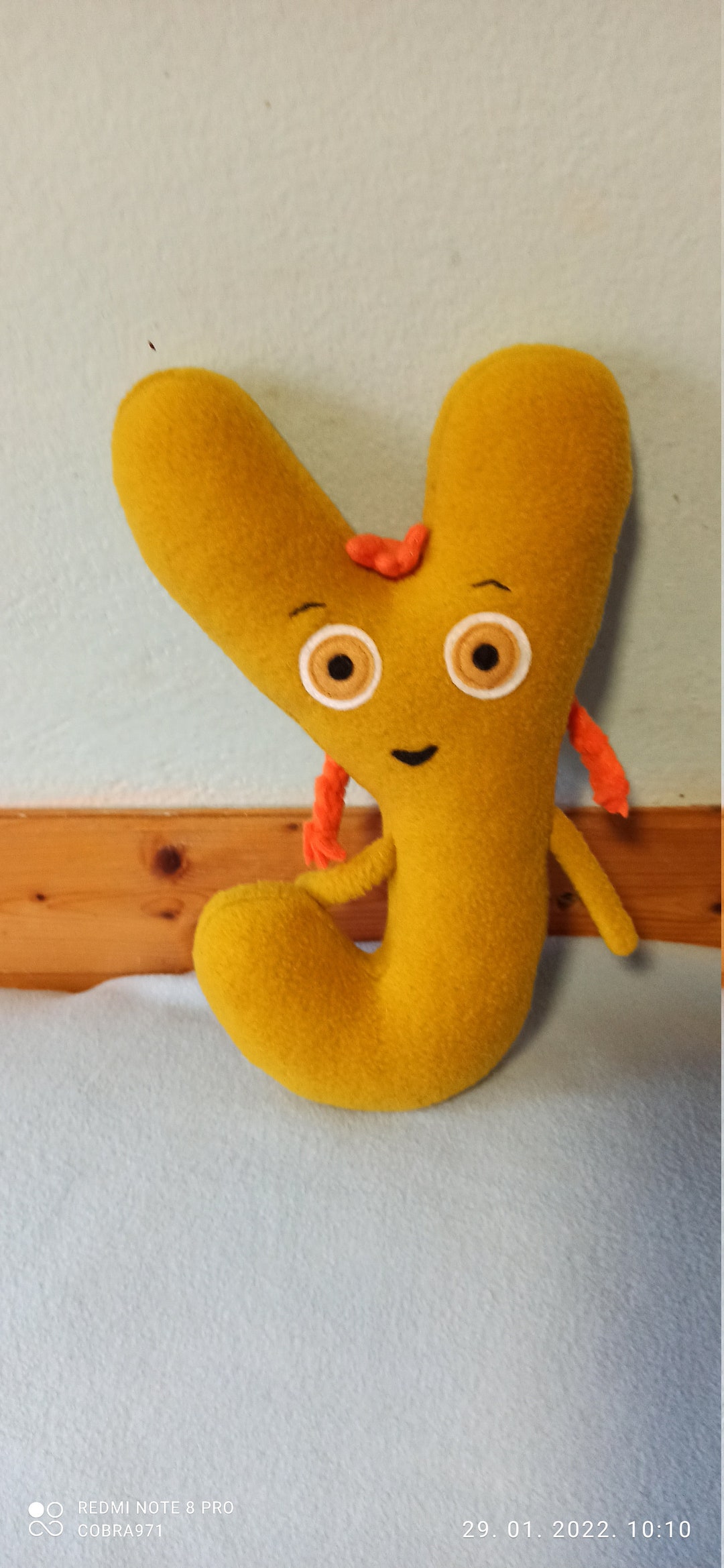 Plush Toy Just Like Charlie and the Alphabet - Letter ,,Y,, - Etsy