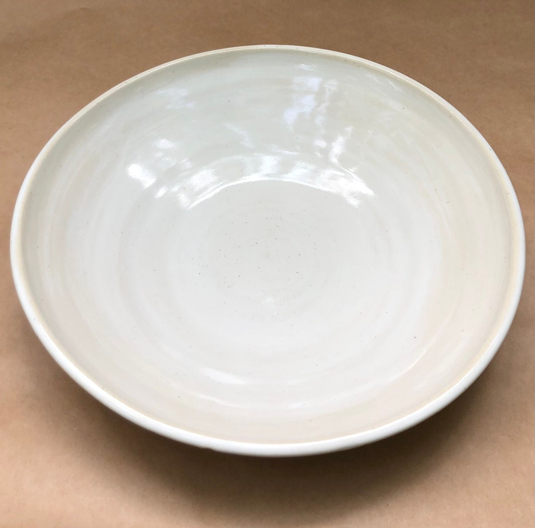 Stoneware Bowl, Pottery Bowls Handmade, White Handmade Ceramic Bowl ...