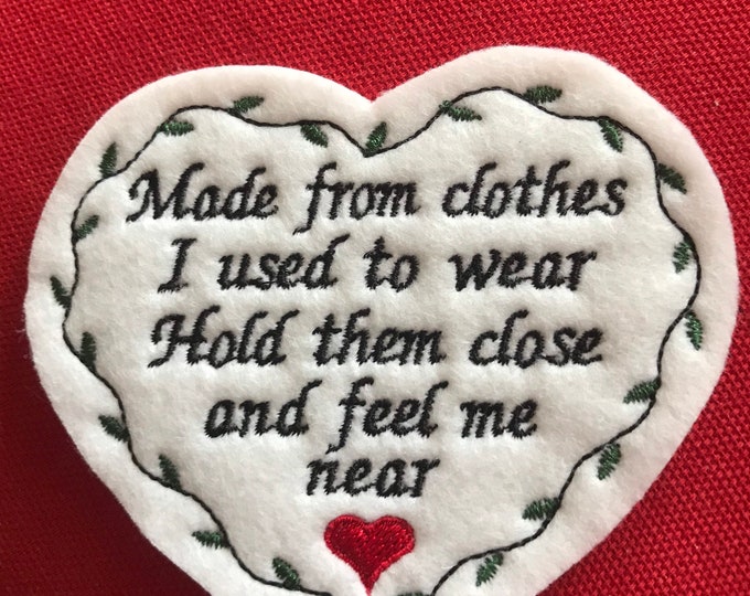 Memory Bear Patch, Memory Blanket, Memory Cushion - Etsy