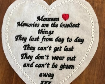 Sew on Memory Patch for Memory Pillow or Memory Quilt. - Etsy