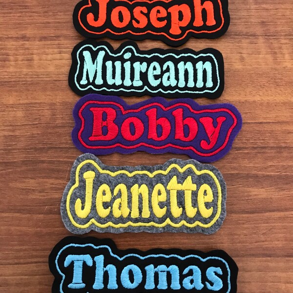 Embroidered Name Tag - Etsy