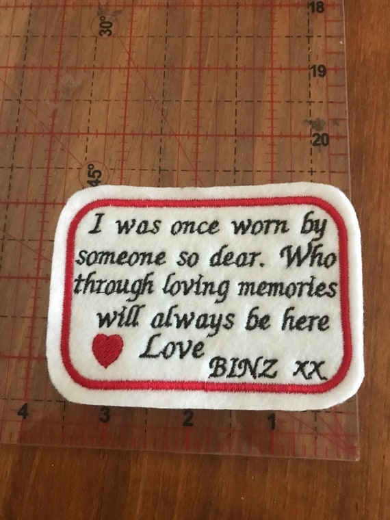 Memory Cushion Patch Made to Order. Sew On | Etsy