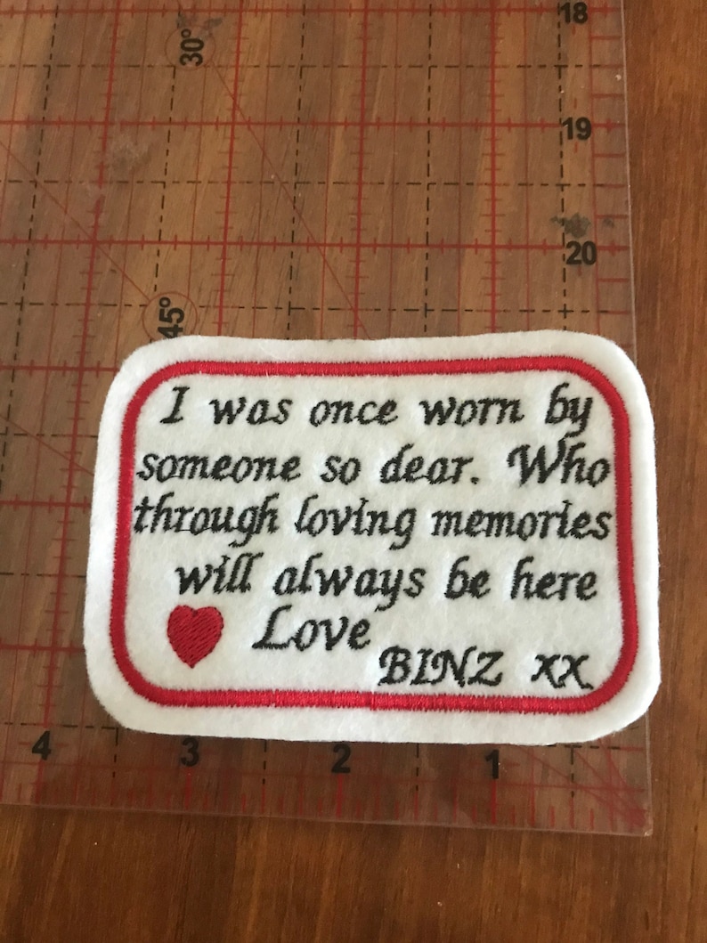 Memory Cushion Patch Made to Order. Sew On | Etsy