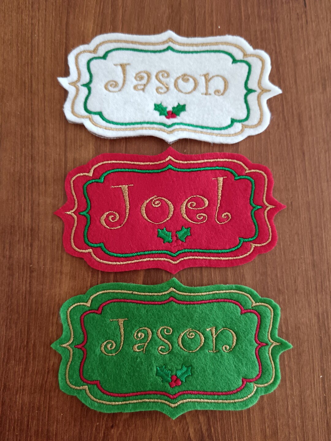 Express: Personalised Embroidered Christmas Stocking Name Patch/badge ...