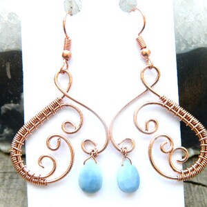 Purely Handcrafted Cooper Wire Wrapped Jewelry Earrings Natural ...
